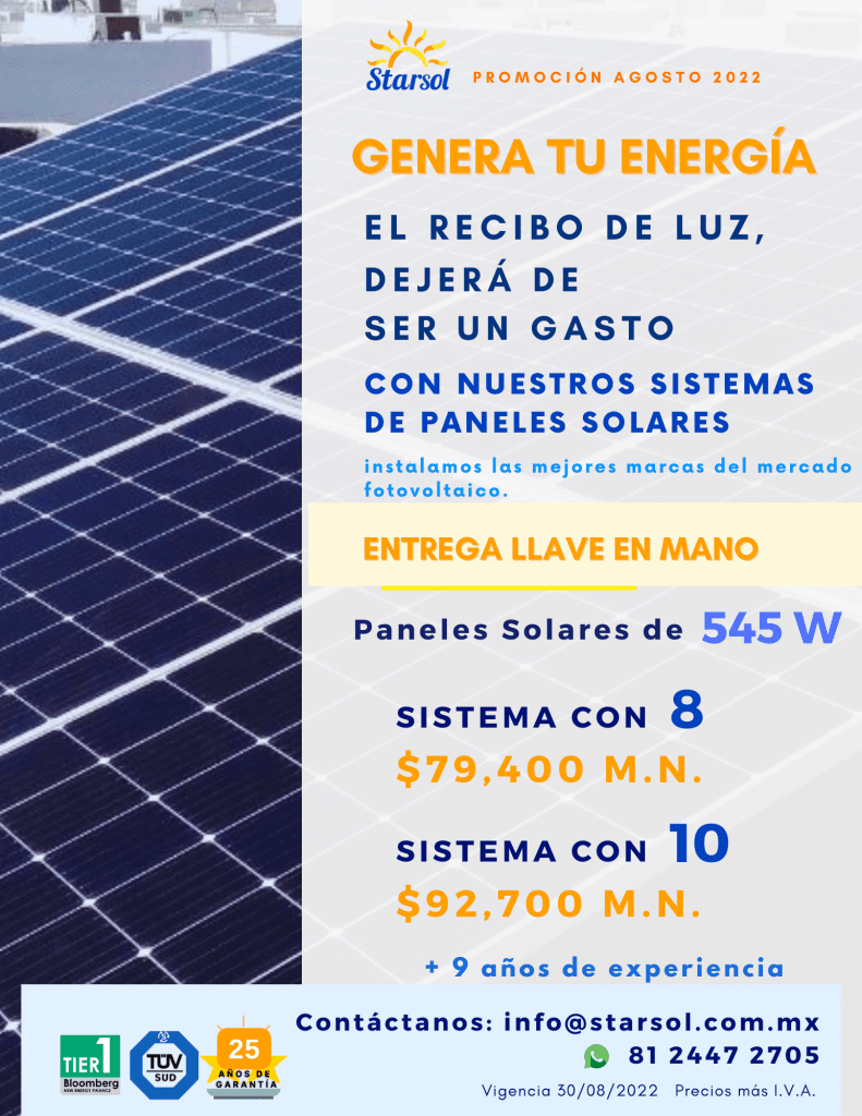 Promociones en paneles solares - Monterrey - Starsol
